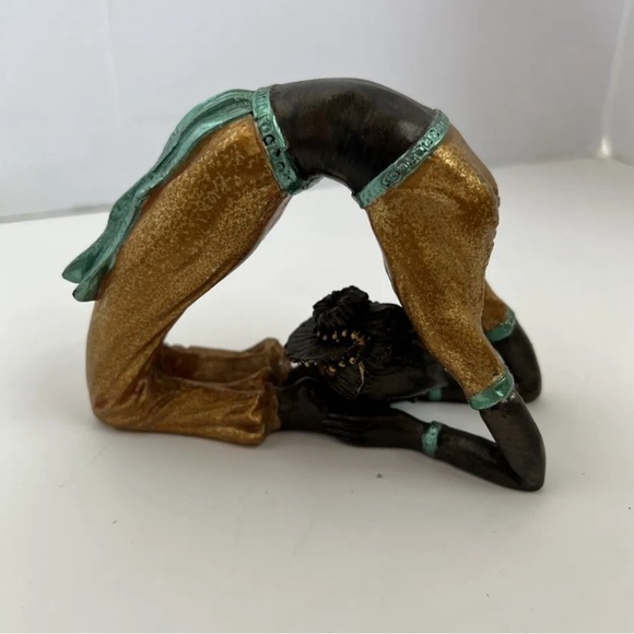 Source Unknown | Art | Dancer Sculpture Mint Gold And Green Dancer Pose ...